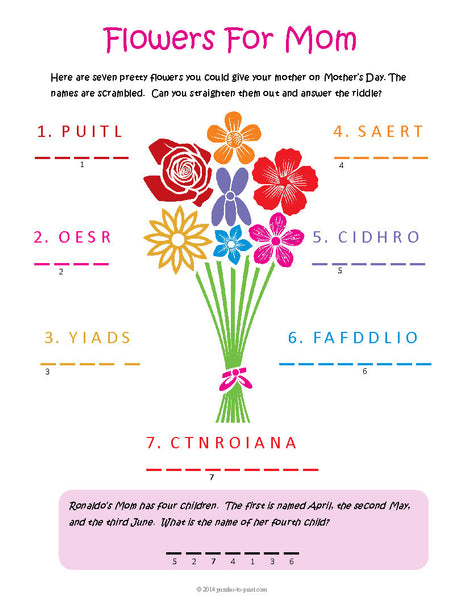 Mother's Day Puzzle Bundle - PRINTABLE PDF – Puzzles to Print